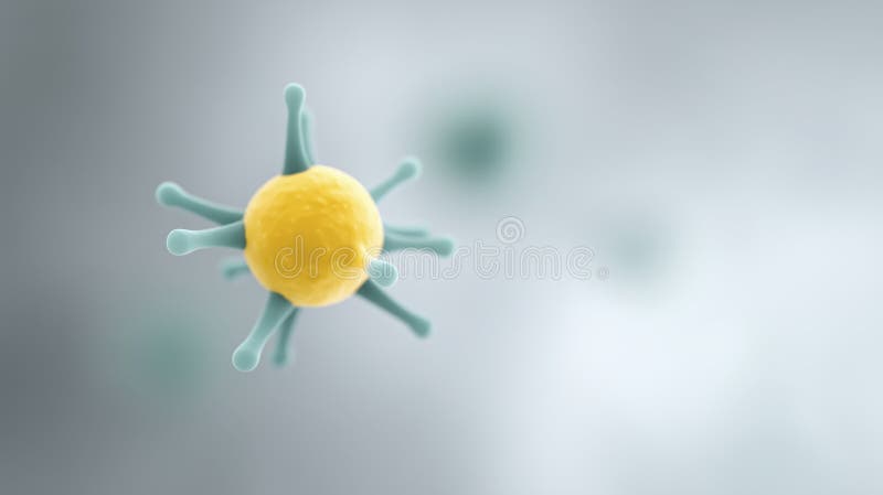 Microbial Cell Illustration Showcasing Vibrant Yellow Structure with ...