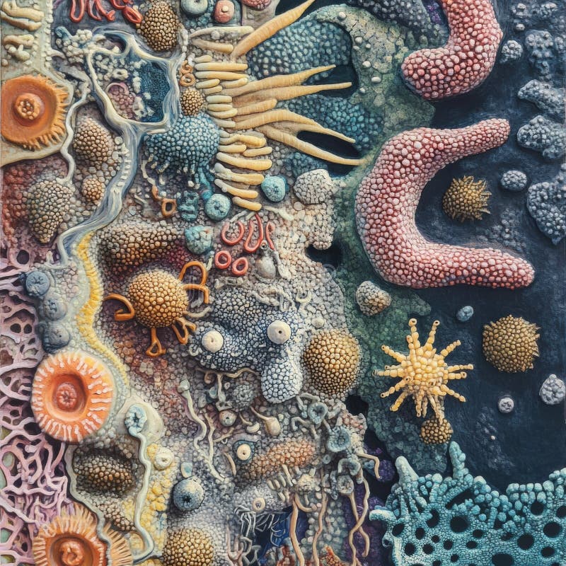 Dense Layer of Colorful Microbes Thriving in a Complex Underwater ...