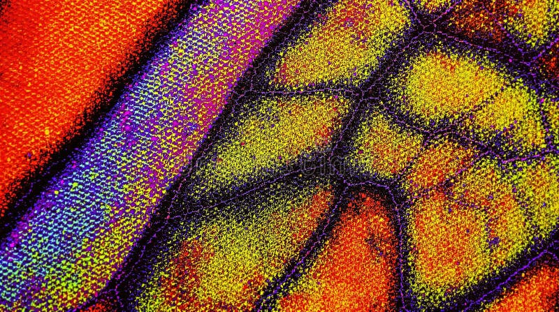 Vibrant Microscopic Texture of a Butterfly Wing Stock Illustration ...