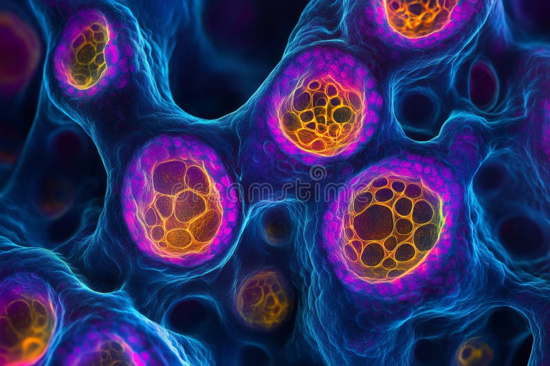 Vibrant Microscopic View Reveals Healthy Liver Cells Teeming with Life ...