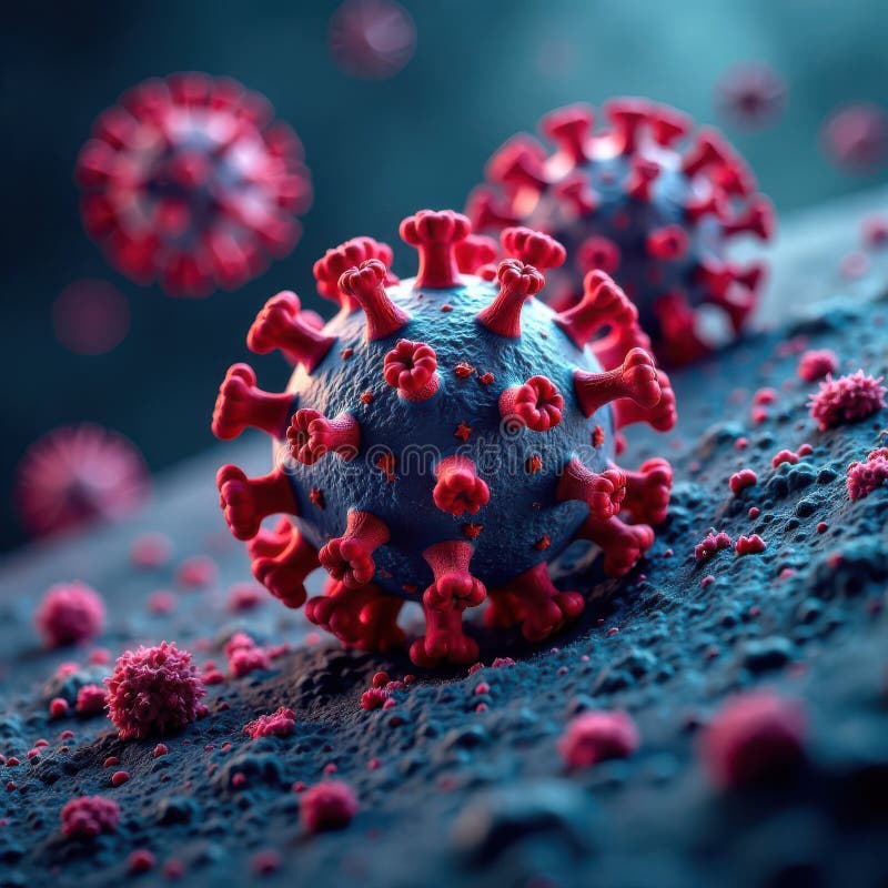 Vibrant Microscopic View of Viruses Highlighting Their Distinct ...