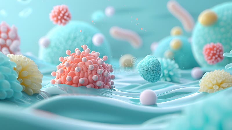 Vibrant Microscopic Visuals of Futuristic Organic Structures in ...