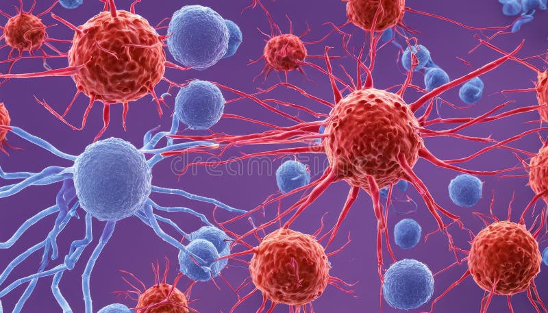 Vibrant Microscopic World - a Closer Look at Cells Stock Illustration ...