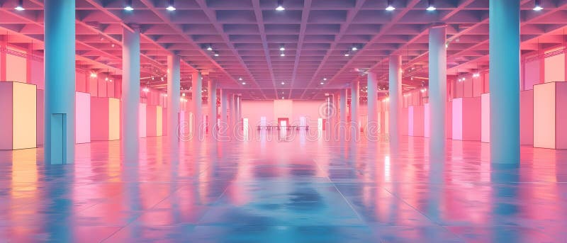 Vibrant Minimalist Expo Hall Design. Concept Expo Hall Design, Vibrant ...