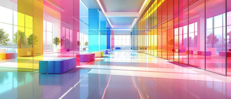 Vibrant Minimalist Expo Hall â€“ a Spectrum of Silence. Concept Expo ...
