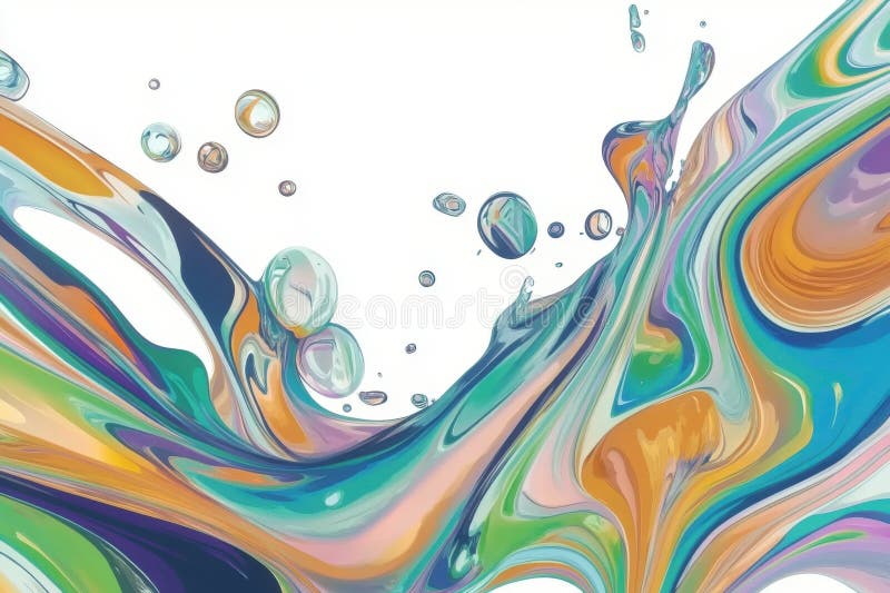 Vibrant Minimalistic Water Splash Design with Fluid Dynamics and ...