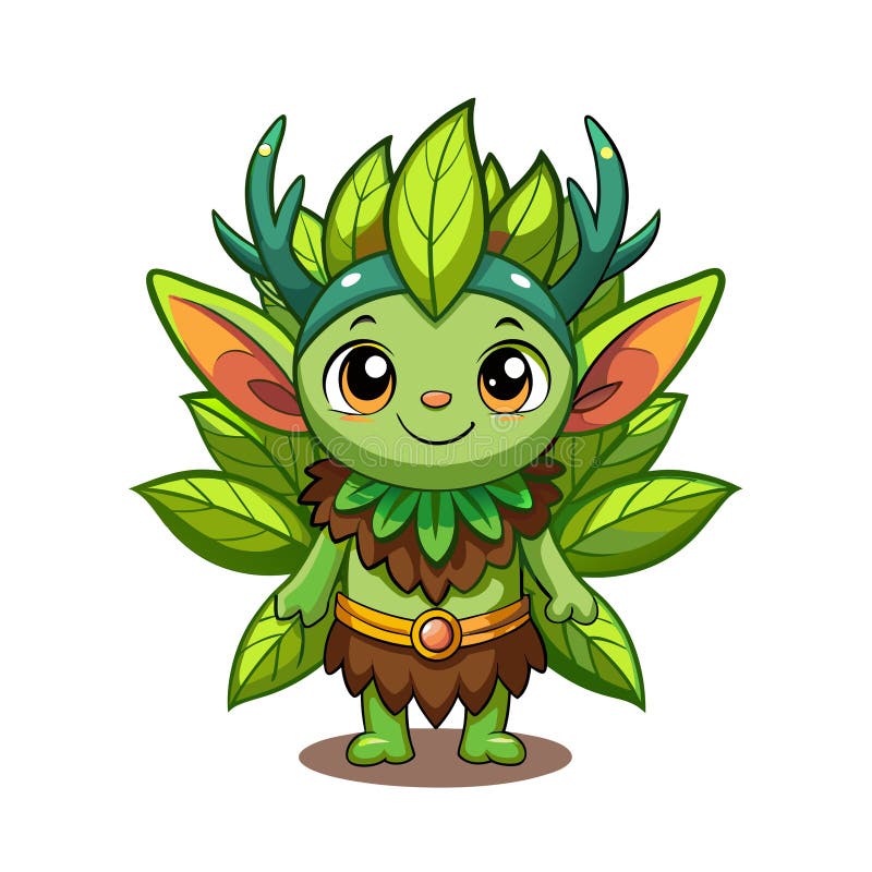 Vibrant Mischievous Forest Sprite Character Stock Vector - Illustration ...