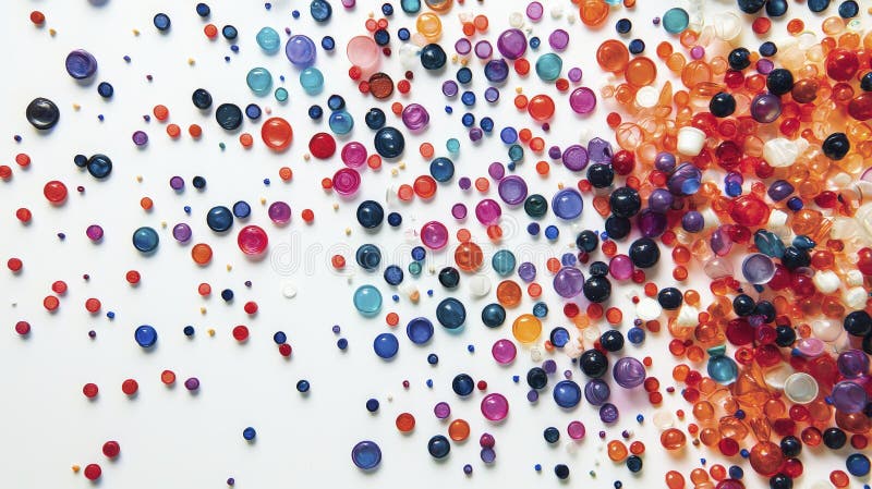 Colorful Plastic Pellets Collection Studio Setting Macro Photography ...