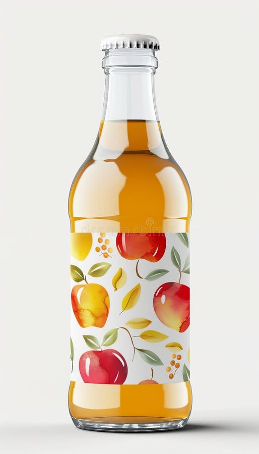 Vibrant Mockup of a White Cider Bottle Showcasing Refreshing Front ...