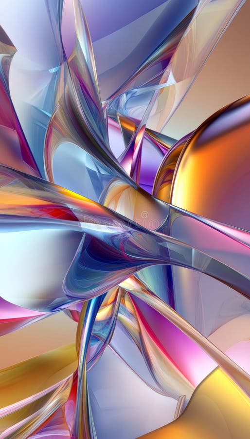 Vibrant Modern Abstract Art Showcasing Dynamic Forms and Layers in ...