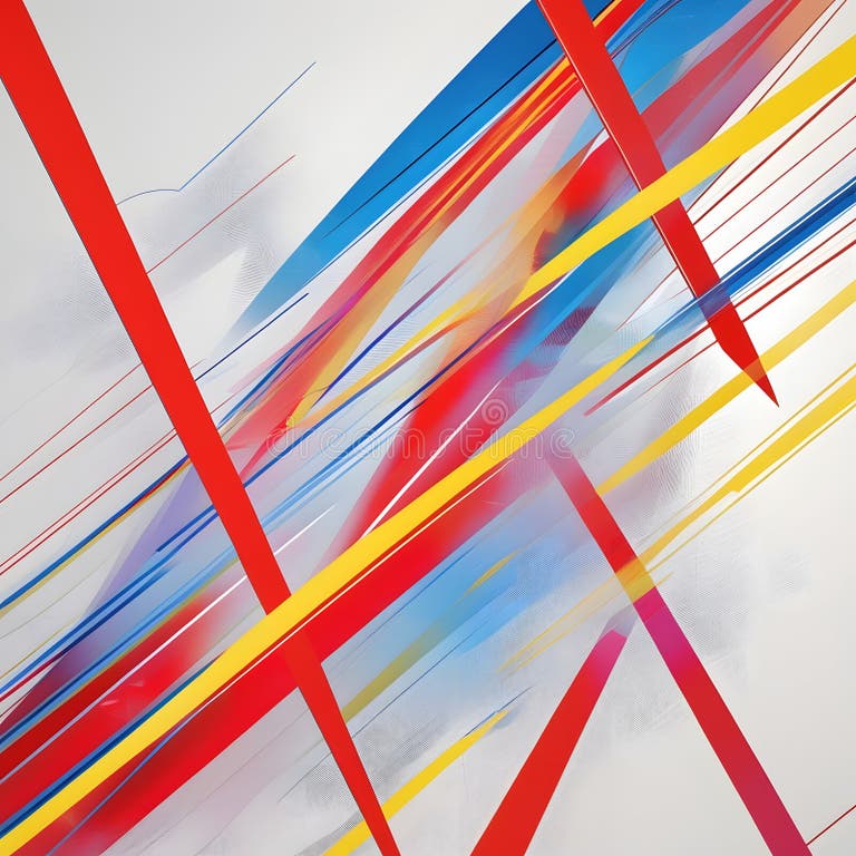 The Abstract Design Features Intersecting Diagonal Lines, Bold and ...