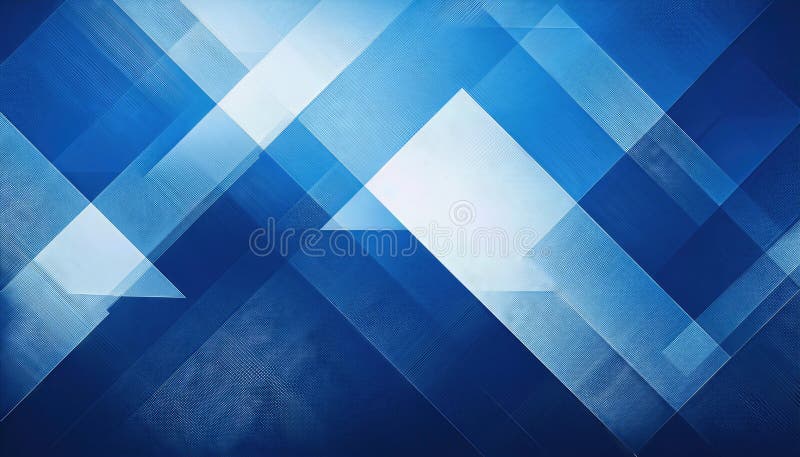 Vibrant Modern Abstraction Layered Triangular Blue Canvas Embracing ...