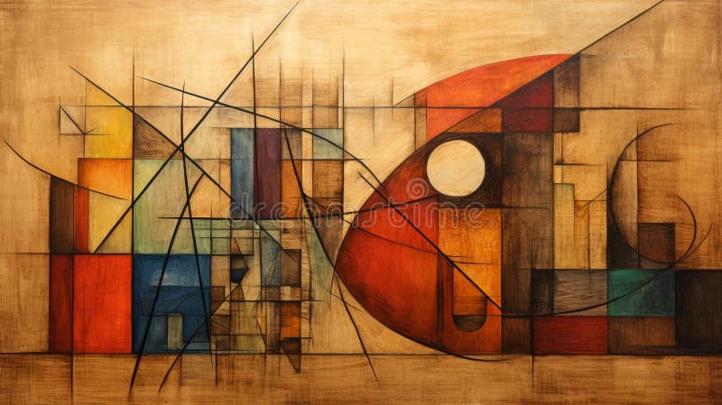 Understanding: a Modern Art Piece on Papyrus Stock Illustration ...