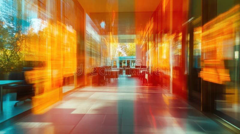 Vibrant modern cafe design stock image. Image of sociable - 367973647