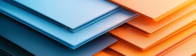 A Vibrant and Modern Composition of Overlapping Sheets in Gradient ...