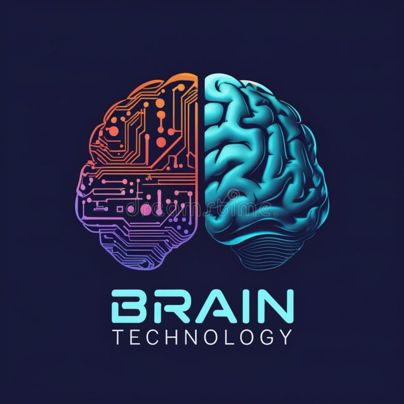 A Vibrant and Modern Digital Illustration Showing the Fusion of Human ...