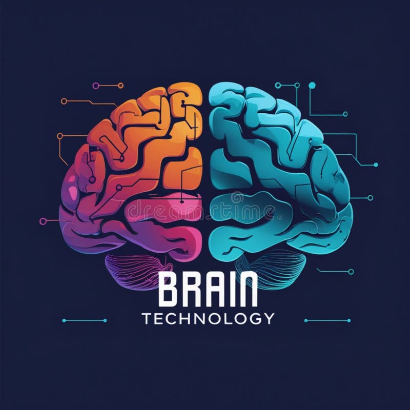 A Vibrant and Modern Digital Illustration Showing the Fusion of Human ...