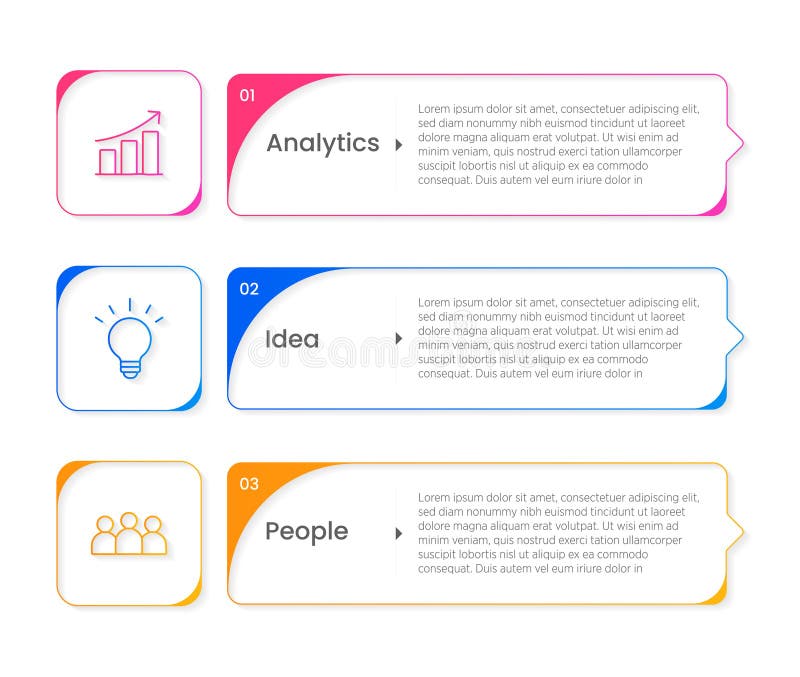 Vibrant 3: Modern Infographic Set Stock Illustration - Illustration of ...