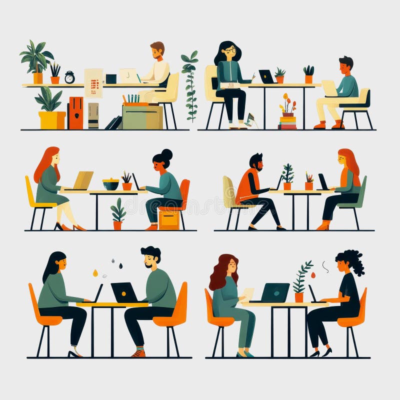 A Diverse Group of People Engaged in Creative Work and Collaboration in ...