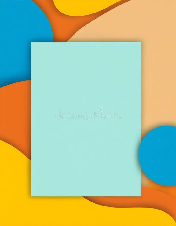 Colorful Abstract Poster Background with Flowing Shapes and Copy Space ...