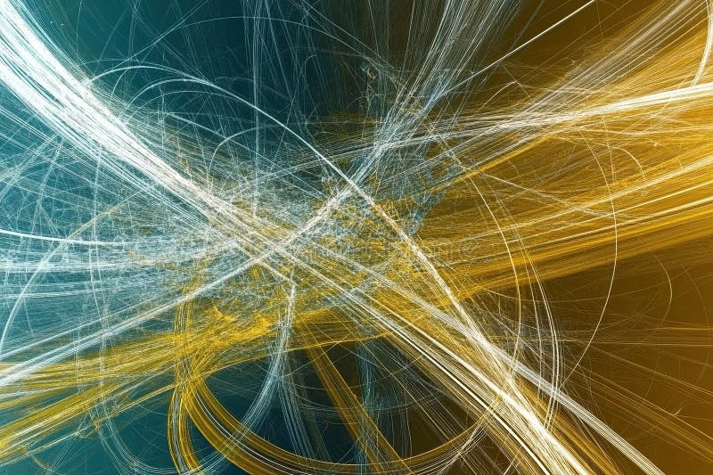 Vibrant, Modern Representation of Quantum Interactions Illustrating ...