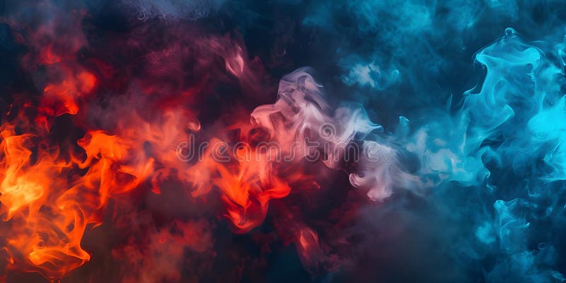 Vibrant Modern Wallpaper with Hard Fire Flames and Smoke Background ...
