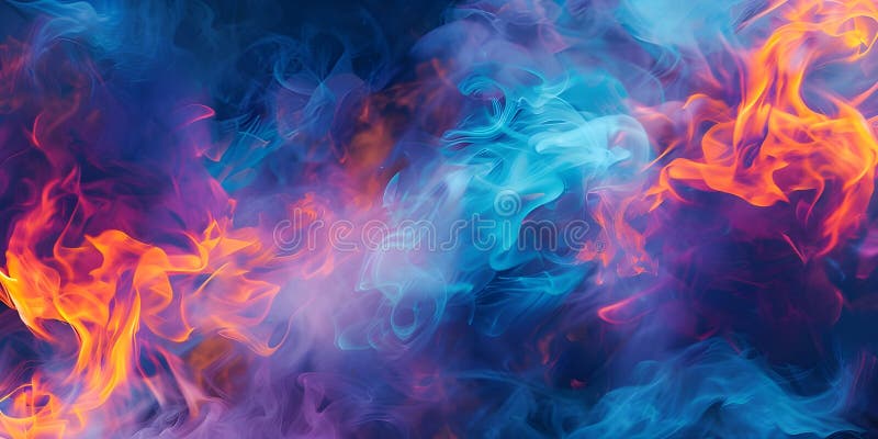 Vibrant Modern Wallpaper with Hard Fire Flames and Smoke Background ...