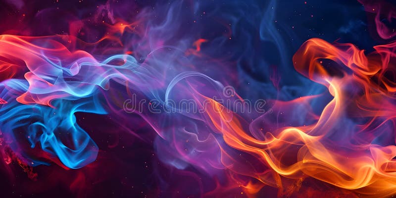 Vibrant Modern Wallpaper with Hard Fire Flames and Smoke Background ...