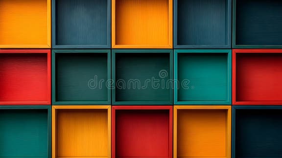 A Vibrant Modular Shelving Unit with Adjustable Compartments for ...