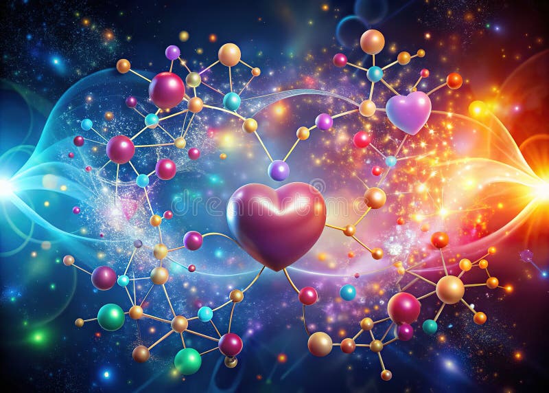 A Vibrant Molecular Heart Pulsating with Cosmic Energy a Stunning ...