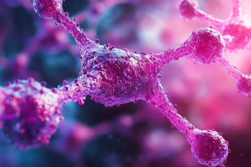 Vibrant Molecular Structure Seen Under Microscope Stock Photo - Image ...