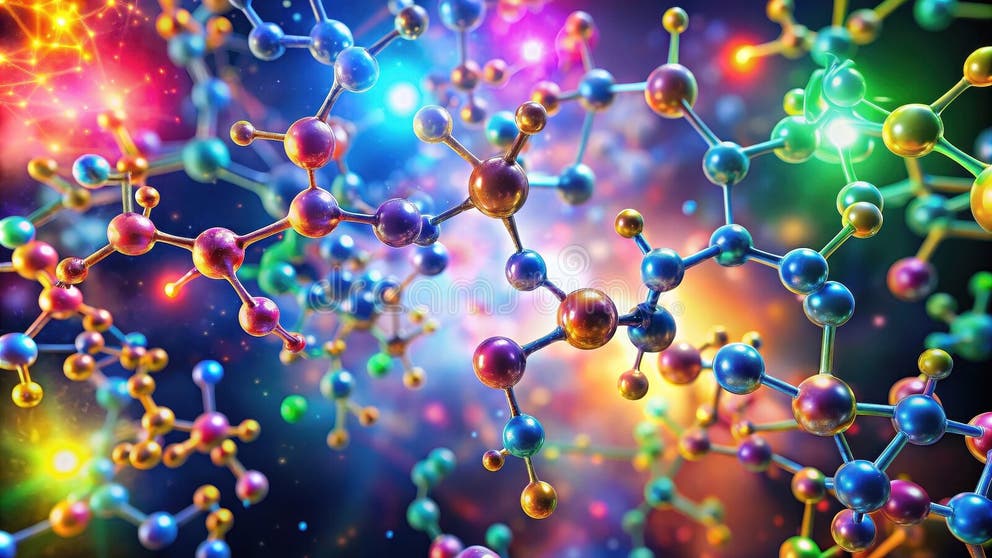 Vibrant Molecular Structures a Colorful Representation of Atomic Bonds ...