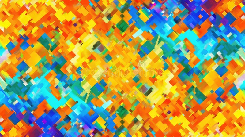 Vibrant Mosaic of Abstract Pixels Forms a Colorful Backdrop with a ...