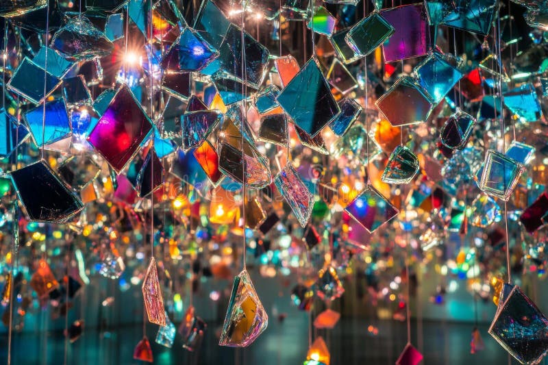 The Vibrant Mosaic Made of Shattered Mirrors Captures and Reflects a ...