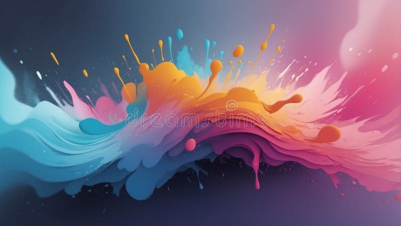 Mountain Explosion in Vibrant Color Scheme. AI Generated Stock Photo ...