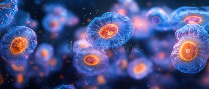 Vibrant Moving Cells Under Microscope Stock Image - Image of ...