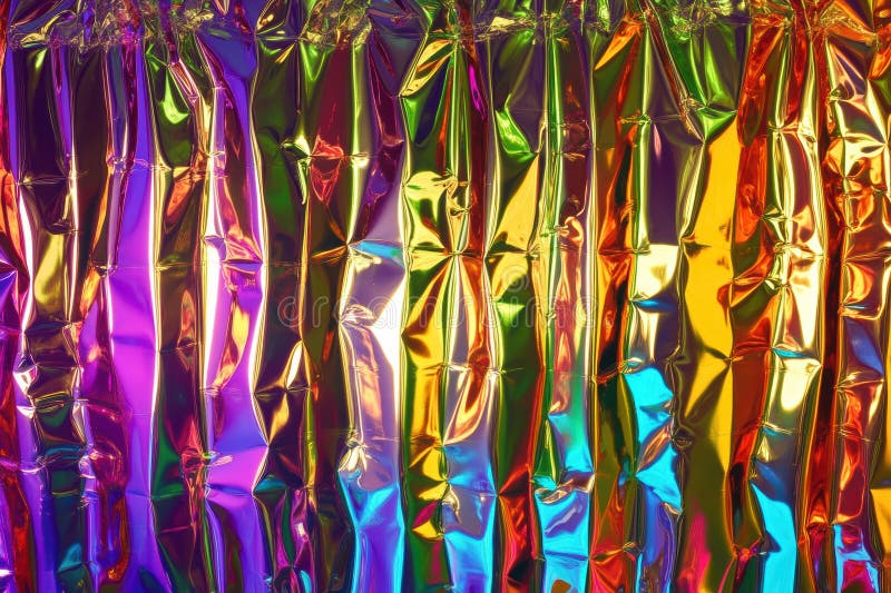 Vibrant Multi-color Foil Texture for Creative Design Projects Stock ...
