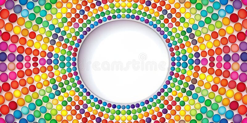 Vibrant Multi Colored Circle Pattern Generative by AI Stock ...