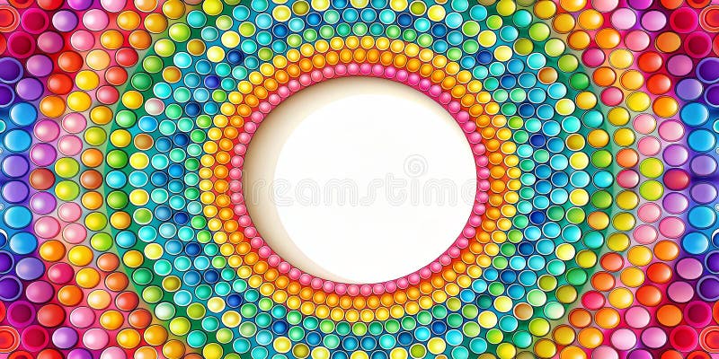Vibrant Multi Colored Circle Pattern Generative by AI Stock ...