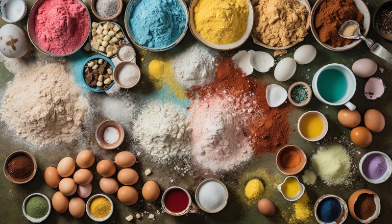 Vibrant Multi Colored Dough, Homemade with Turmeric, Ready for Baking ...