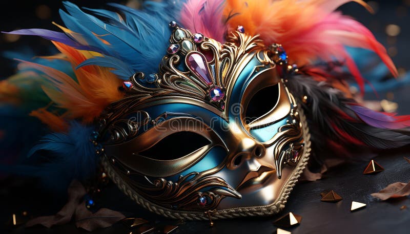A Vibrant, Multi Colored Masquerade Mask Brings Elegance To the Party ...