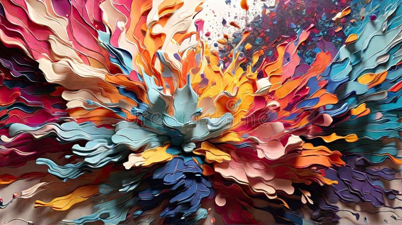 Vibrant Multi-Colored Particles Stock Illustration - Illustration of ...