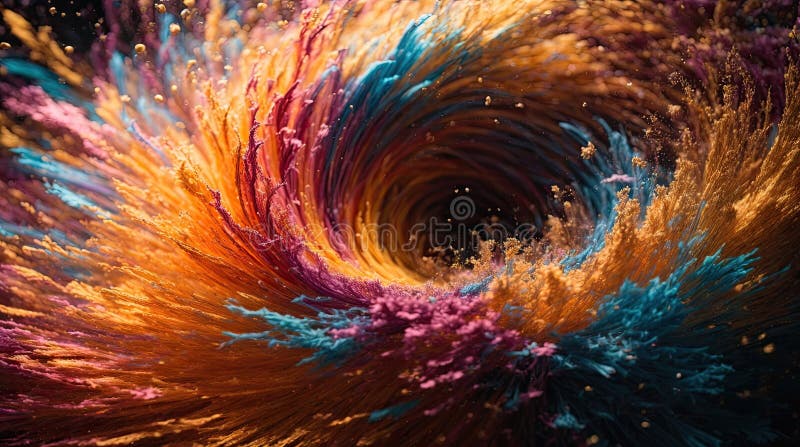 Vibrant Multi-Colored Particles Explosion Stock Illustration ...