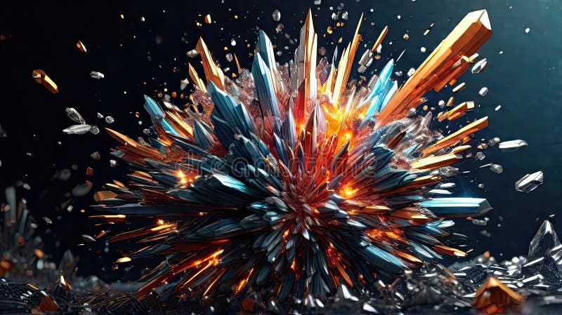Multi-Colored Particles Explosion Stock Illustration - Illustration of ...