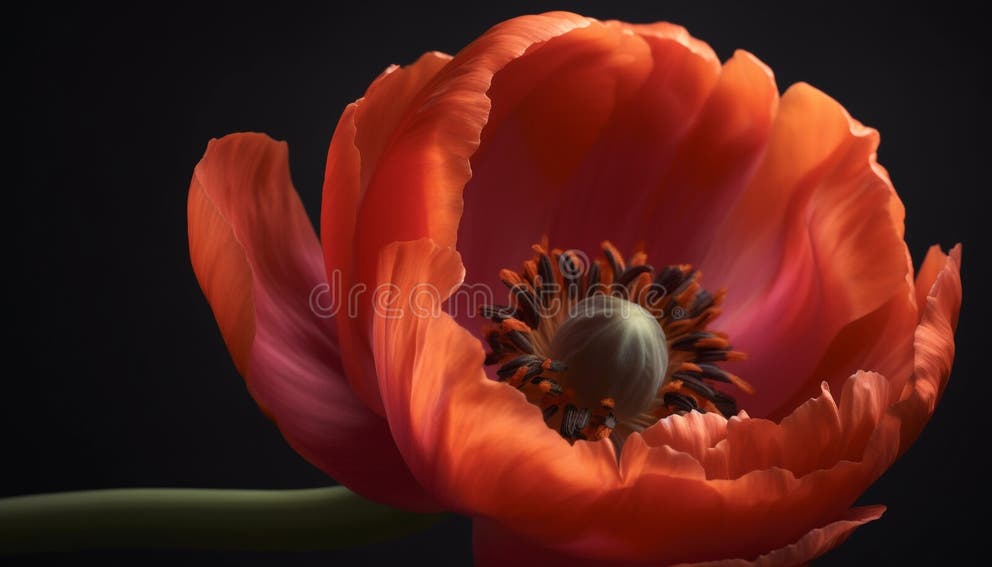 Vibrant Multi Colored Petals of a Single Flower in Macro Close Up ...