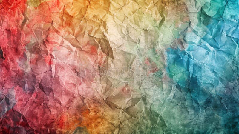 Vibrant Multicolor Abstract Gradient Pattern on Crumpled Paper Texture ...