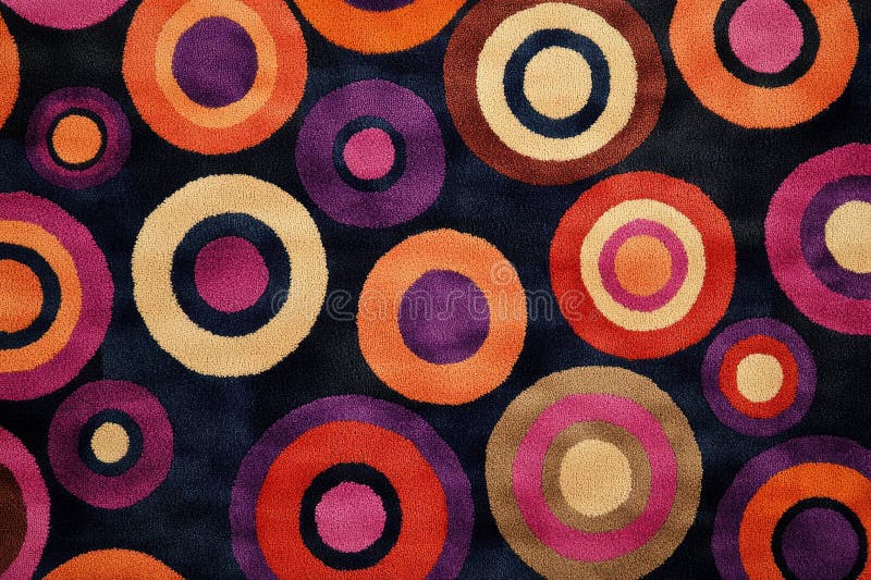 Vibrant Multicolor Circles Pattern on a Dark Background Creating a ...