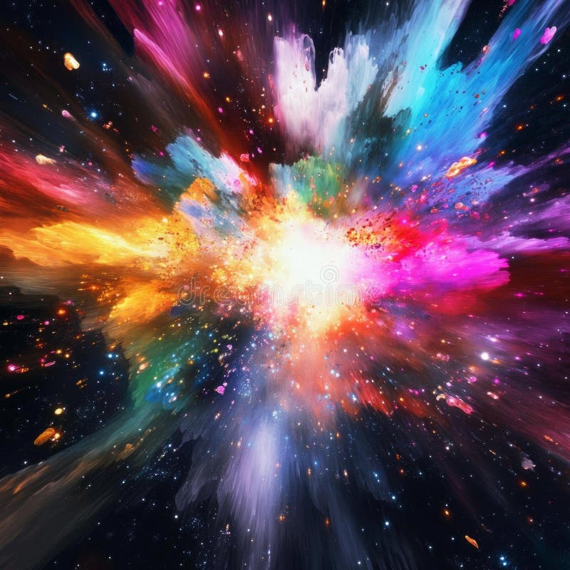 419 Vibrant Cosmic Explosion Dynamic Burst Colors Space Stock Photos ...