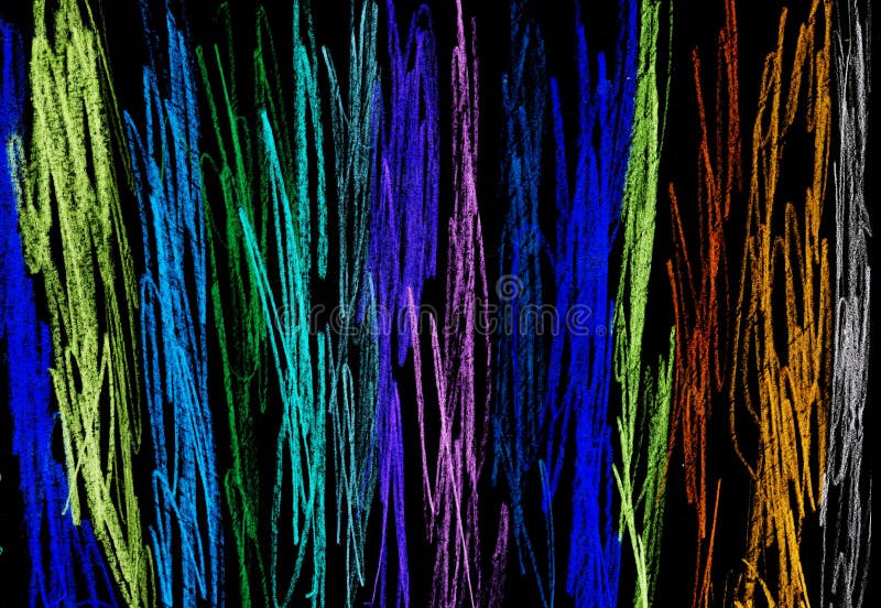 Vibrant Multicolor Crayon Scribbles Creating a Playful Pattern on a ...