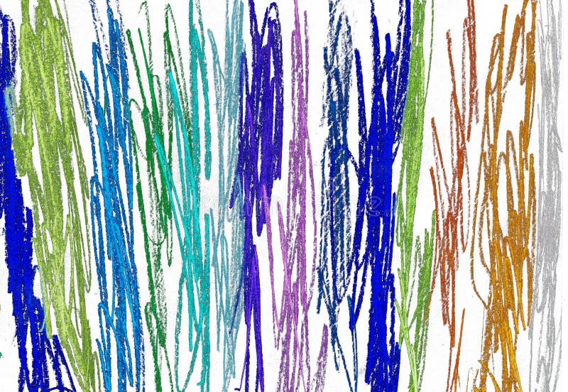 Vibrant Multicolor Crayon Scribbles Creating a Playful Pattern on a ...
